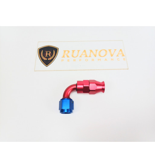 90º Elbow AN6 Teflon Fuel Hose Fitting 8mm PTFE 6AN degree